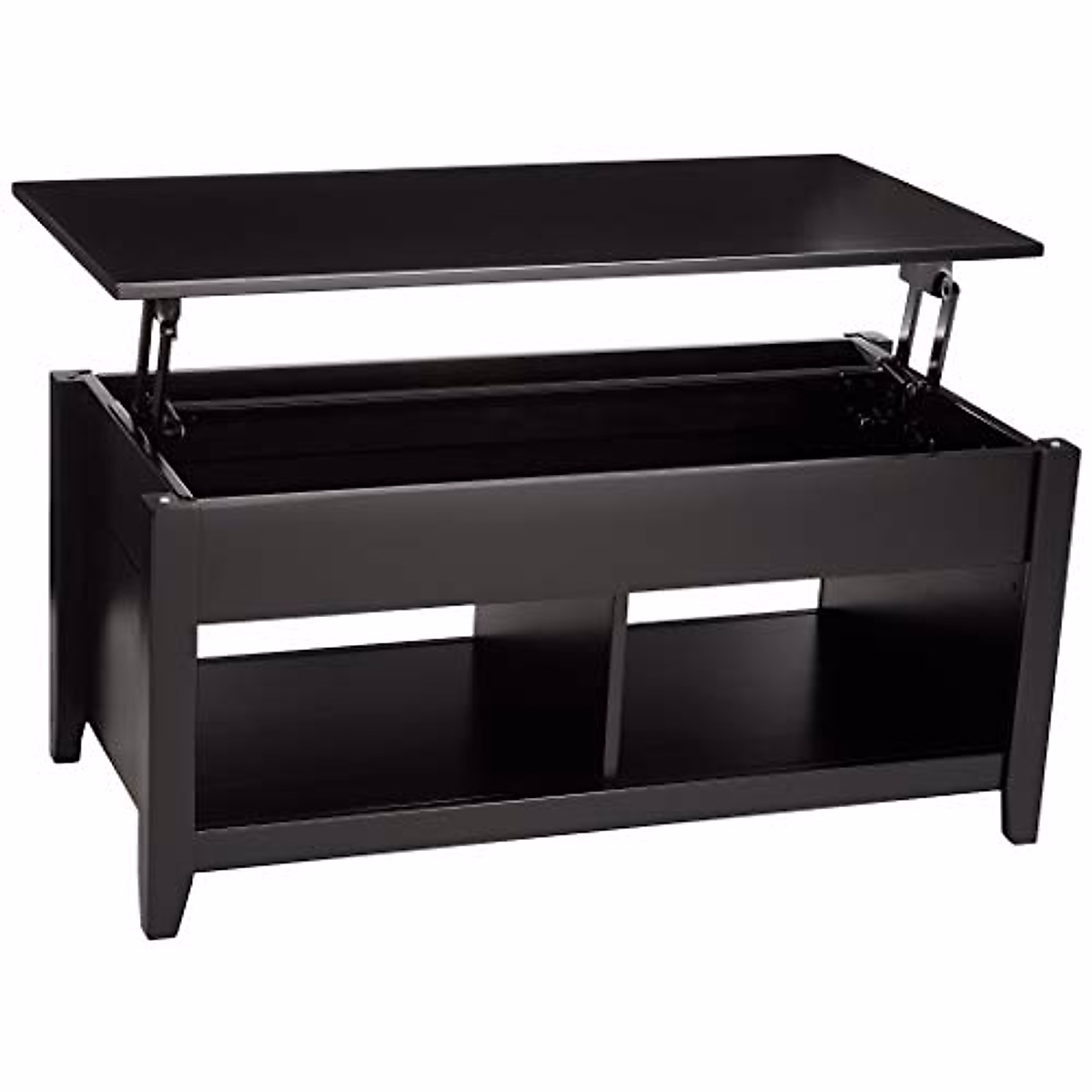 Amazon Basics Lift-Top Storage Rectangular Coffee Table, Black, 40 in x 18 in x 19 in