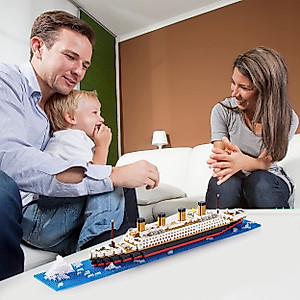 DAFDAG Titanic Large Size Mini Building Blocks Building Kit for DIY Mini Building Blocks and Toy Gifts for Adults or 14+ Kids （1872 Pieces）
