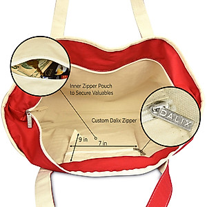 DALIX 23" Large Striped H-Initial Tote Bag Womens Ballent Letter H in Black