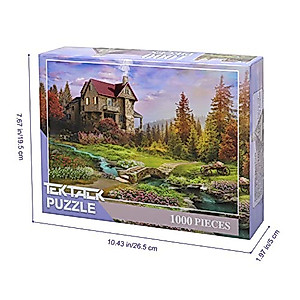 Tektalk 1000 Pieces Jigsaw Puzzles for Teens & Adults (Mountain Cabin)