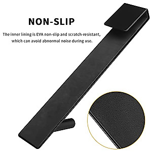 EAGLES 2PCS Shower Door Hooks,5 Inch Towel Hooks for Bathrooms Frameless Glass Shower Door,Stainless Steel Shower Towel Hook,Heavy Duty Bath Hook for Robe,Towel - Black