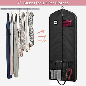 BH7STAR Dress Bags for Gowns Long, 65" Dress Garment Bags for Hanging Clothes, Dress Bags for Closet Storage and Traveling, Foldable Dress Cover