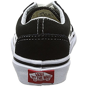 Vans Kids Old Skool Black/True White Skate Shoe, Black/White, 3 Little Kid