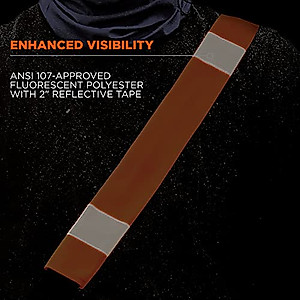 Ergodyne GloWear 8004 High Visibility Reflective Seat Belt Cover, Orange