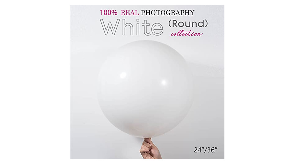 36" Giant White Balloons 5 Pack | Wedding & Party Decor
