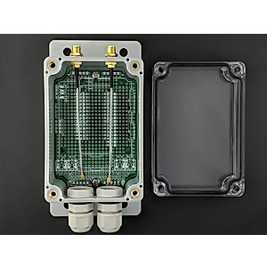qBox DIY IOT Enclosure Plus Kit (Two SMAs), IOT Enclosure for Arduino MKR Feather ESP32 Cellular LoRa WiFi Board, Waterproof IP65 Enclosure with Glands, prototyping PCB connectors Set and Two SMAs