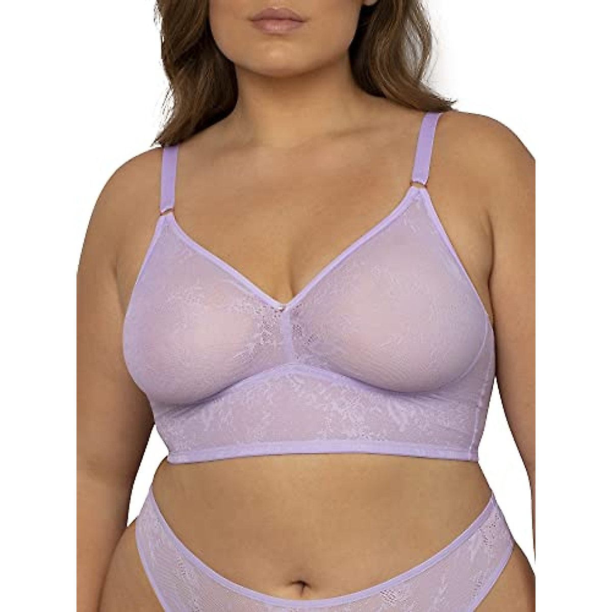 Smart & Sexy womens Sa1451 Bra, Lilac Iris (Smooth Lace), Large US