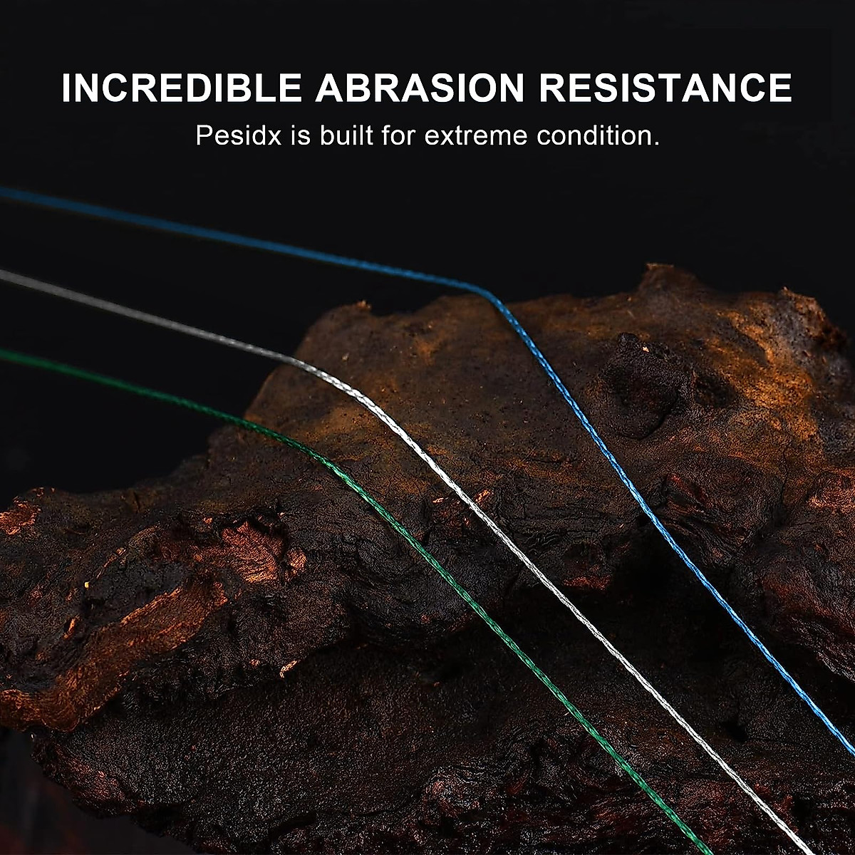 Pesidx Braided Fishing Line, Abrasion Resistant Braided Lines, High Sensitivity and Zero Stretch, 4 Strands to 8 Strands with Smaller Diameter