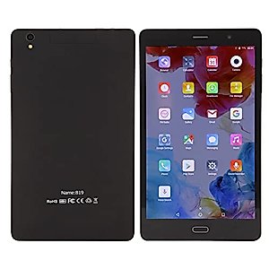Tablet, 8 Inch Black Tablet for 9.0, 1920x1200 Full Display HD Tablet, 4GB RAM 64GB ROM 4G LTE Tablet, Dual SIM Dual Standby PC Tablet for Game, Study, Life (EU Plug)