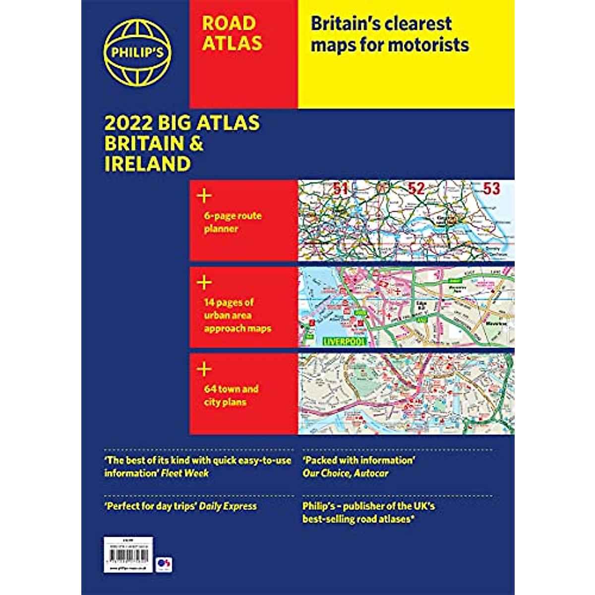 2022 Philip's Big Road Atlas Britain and Ireland: (A3 Spiral binding) (Philip's Road Atlases)