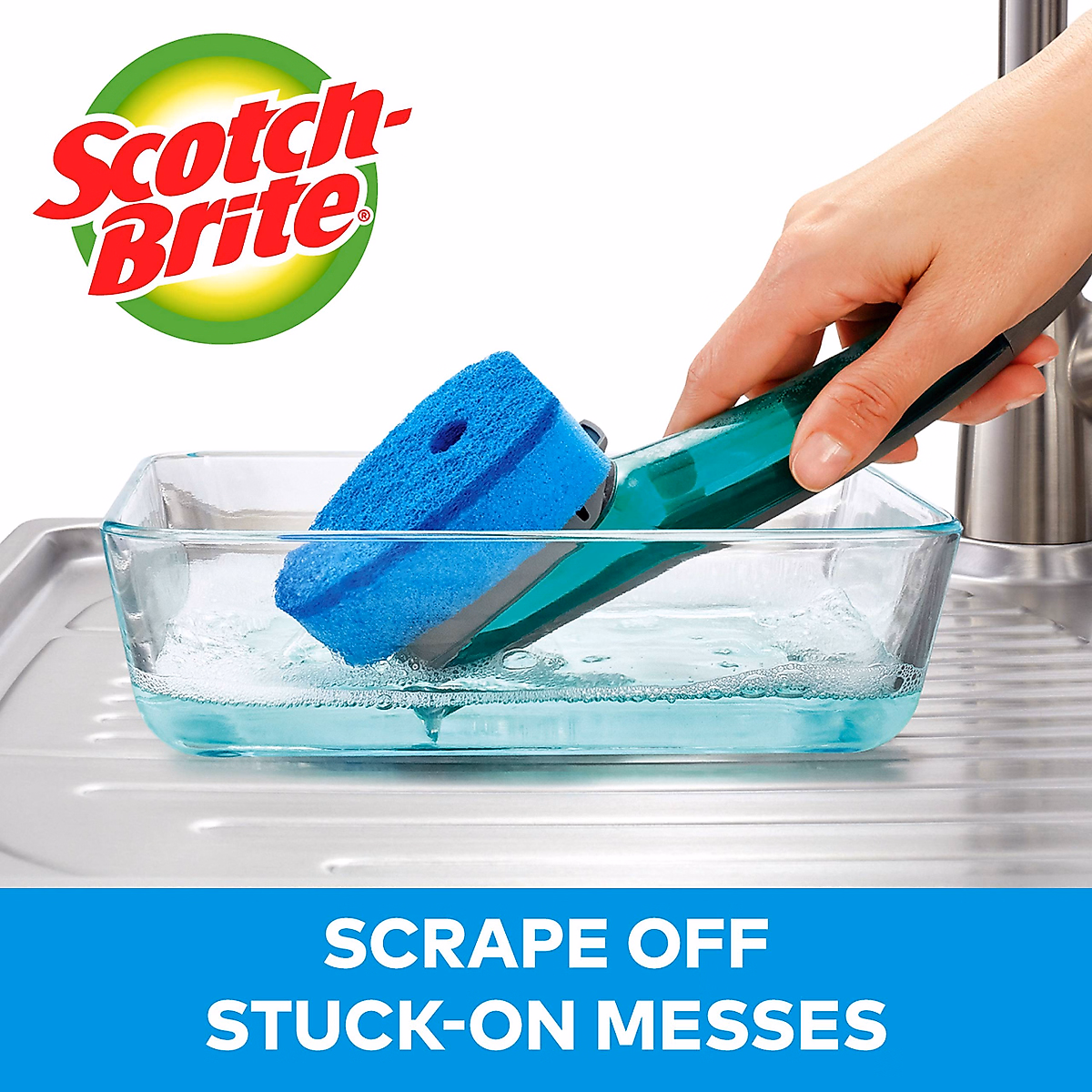 Scotch-Brite Non-Scratch Advanced Soap Control Dishwand, Leak-Free Guarantee, Long Lasting and Reusable