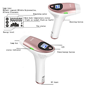 IPL Hair Removal System, Painless Permanent IPL Hair Removal Device for Women & Man, 5 Levels for Different Skin, 300000 Flashes Professional Light Epilator With MLAY T3 (Hair Removal Device)