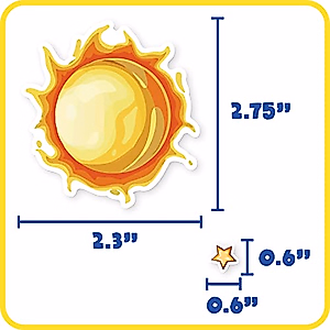 READY 2 LEARN Foam Stickers - Space - Pack of 152 - Self-Adhesive Stickers for Kids - 3D Puffy Planet Stickers for Laptops, Party Favors and Crafts