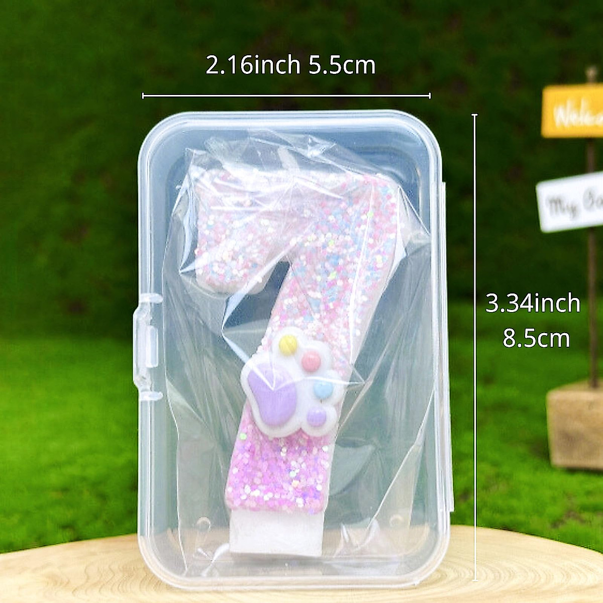 CasaPopz Dog Paw Birthday Number Candles for Cake Decoration, Pink Dog Cat Paw Number 4 Candle, Dog Themed Birthday Cake Topper for Party Decorations Favors Supplies