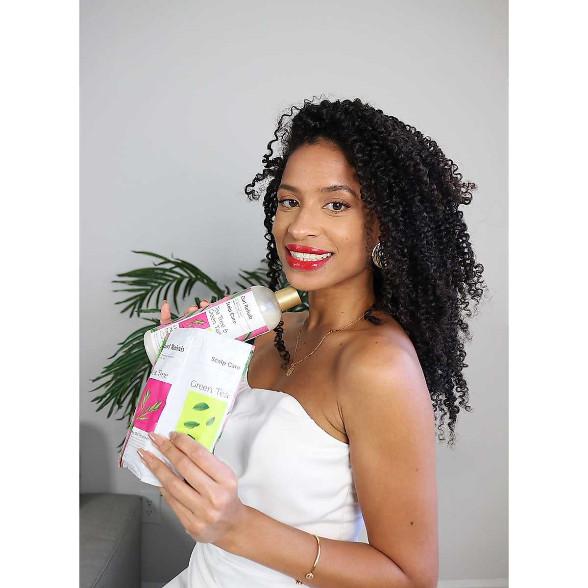Curl Rehab Scalp Care Dual Treatment Packette 4.8oz (1) and Curl Rehab Scalp Care 2-in-1 Shampoo Conditioner 16oz (1)