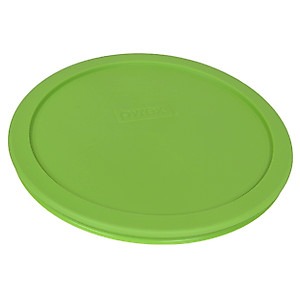 Pyrex Lawn Green (2) 7202-PC, (2) 7200-PC, (2) 7201-PC, & (1) 7402 Round Plastic Food Storage Replacement Lids, Made in USA