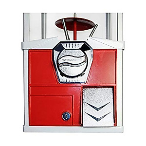 Vending Machine - Big Capsule Vending Machine Bundle with 2 Inch Acorn Capsules 120 Pcs - Prize Machine - Commercial Vending Machine for 2 Inch Capsules Gumballs Bouncy Balls - Red