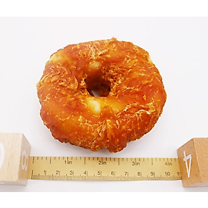 Pawant Dog Treats Long Lasting for Large Dog Clean Teeth Chicken Wrapped Rawhide Donuts 0.5lb/227g