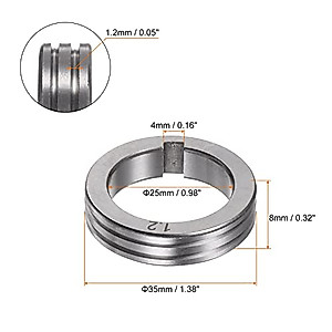 HARFINGTON Mig Welder Wire Feed Drive Roller 35x25x8x4mm Keyway Width Roll Parts Replacement U Groove 0.05"
