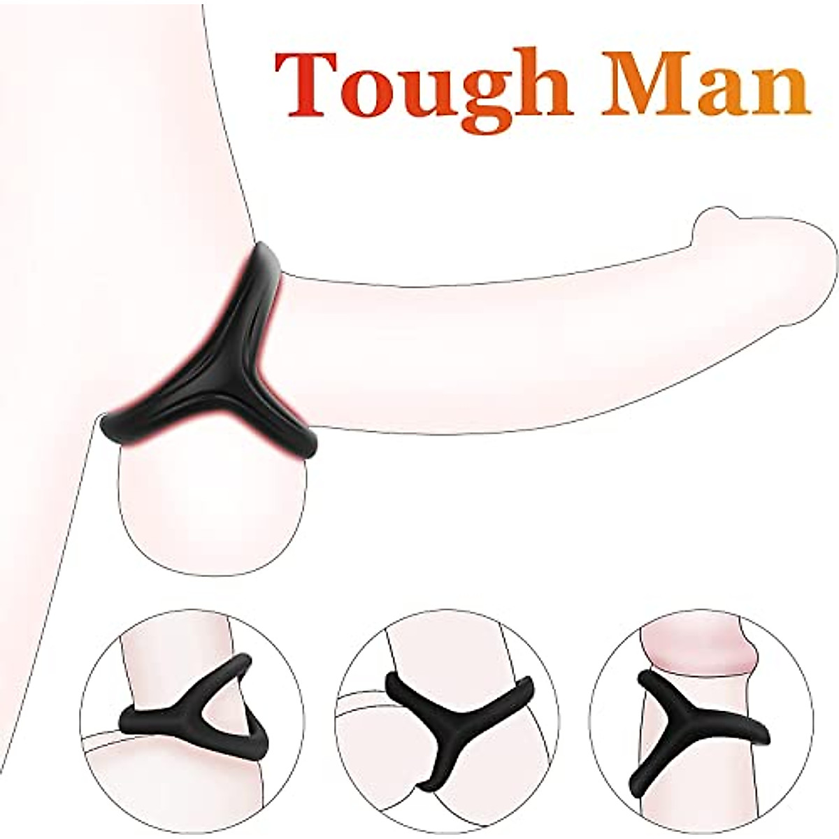 Newly Silicone Cock Ring for Men Erection Silicone Cock Rings for Couple Penis Ring Sex Toy for Male Longer Harder Stronger Machine Sunglasses LG-JCB-06.35