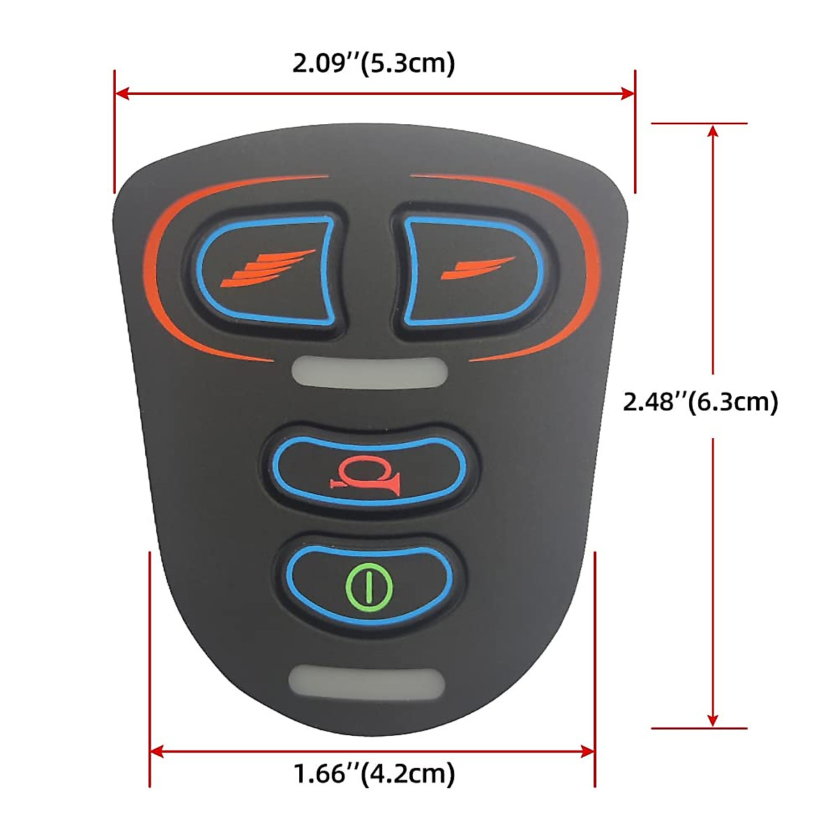 BIAQI Wheelchair Control Keypad Jazzy Power Chair Accessories 4 Buttons keypad Wheelchair Fits D51161.01 D51162.01 D51333.01