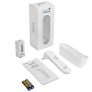 Innovo FSA/HSA Eligible iE100B Reusable Infrared Digital Ear Thermometer, Professional Series, with Fever Alert Detection and 20x Disposable Probes