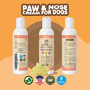 Natural Dog Paw Balm | Non-Waxy Formula Dog Nose Balm & Snout Soother for Dogs. Our Paw Cream for Dogs is a Must in Dog Bathing Supplies | Ideal Dog & Cat Paw Balm to use After a paw Cleaner for Dogs