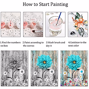 LWZAYS Paint by Numbers for Adults, DIY Adult Paint by Numbers Kits Beginner 16x20 inch Kits Gift for Kids and Adults