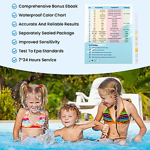 16 in 1 Drinking Water Test Kit, 110 Water Test Strips, Well and Tap Water, Aquariums, Swimming Pools, A Lot of Detection Content