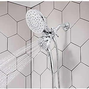 Moen Engage Magnetix Chrome 2.5 GPM Handheld/Rain Shower Head 2-in-1 Combo Featuring Magnetic Docking System, Rain Shower Head with Handheld Spray, 26009