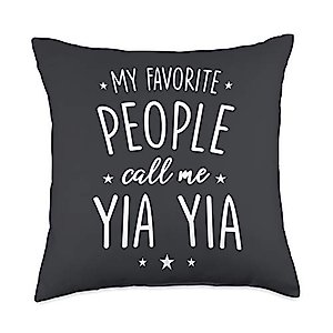 Yia Yia Gifts Favorite People Call YIA Throw Pillow, 18x18, Multicolor