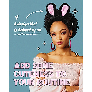 CHASIN' RABBITS Spa Hair Styling Headband - Black Rabbit | Skincare Makeup Accessory for Face Washing (8.26" x 5.5")