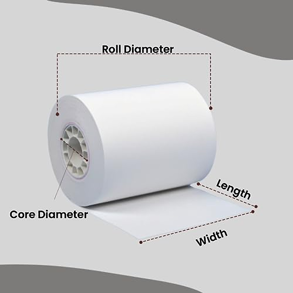 BAM POS Thermal Receipt Paper - Crisp & Clear Images, BPA Free - Ideal for First Data FD50 & FD100TI, Credit Card Machines - Pack of 50 Rolls