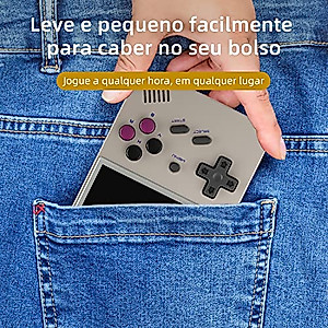 RG35XX Dual OS Retro Handheld Game Console Linux Garlic 64G TF Card Built-in 6800+ Games 3.5 inches IPS Screen Pocket Video Game Console Plug and Play Classic Games with Storage Bag