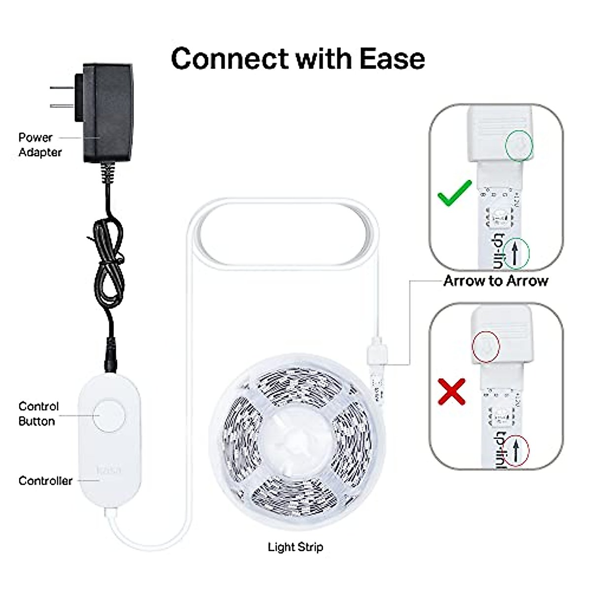 Kasa Smart LED Light Strip, 16.4ft WiFi, Works with Alexa, Google Home, SmartThings, High Brightness with 16 Million Colors, RGB, Grouping, Adjustable Length, Up to 25,000 Hours (KL400L5)