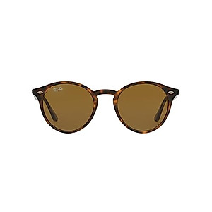 Ray-Ban RB2180 Round Sunglasses, Light Havana/Dark Brown, 49 mm