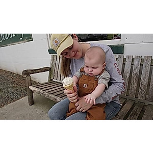 Carhartt Baby-boys Infant Washed Duck Bib Overall, Brown, 18 Mo.