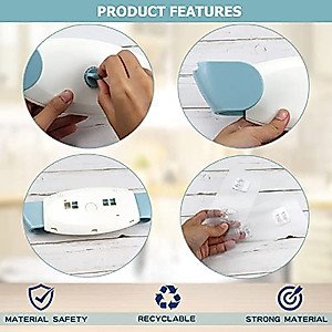 DOERDO 2Pcs Wall Mount Pot Lid Organizer, Cabinet Door Organizer, Adjustable Wall Mount Pot Lid Rack and Pan Organizer for Kitchen, Grey,Blue