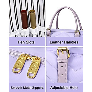 Laptop Bag for Women, 15.6 Inch Slim Computer Bag Laptop Briefcase, Lightweight Water Resistant Laptop Accessories Carrying Case Sleeve Cute Business Work Office Handbag Gifts for Women Travel, Purple
