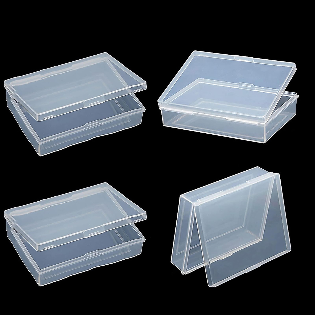 M-TOP Playing Card Case Plastic Clear for Storage Poker, Pokemon, MTG, Yugioh and Baseball Trading Cards, Small Playing Card Box, Deck Holders for Playing Card4 PACKS