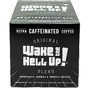 Wake The Hell Up! Dark Roast Single Serve Coffee Pods | Ultra-Caffeinated Coffee For K-Cup Compatible Brewers | 12 Count, 2.0 Compatible