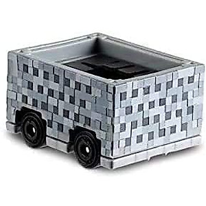 Gamer Cart Compatible with Minecraft Minecart Bundled with Die-Cast Car + Creeper Dragon Enderman Player Steve Pig + Sticker Scene Dungeons Mob Character Fun Gear 3-Items