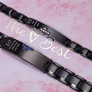 Wolentty Couples His and Hers Matching Bracelets Love Bracelet Gifts for Valentine's Day (His & Hers)