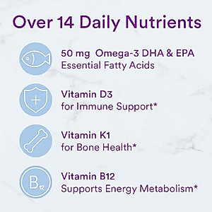 SmartyPants Toddler Multivitamin Gummies: Omega 3 Fish Oil (EPA/DHA), Vitamin D3, C, Vitamin B12, B6, Vitamin A, K & Zinc for Immune Support, Gluten Free, Three Fruit Flavors, 90 Count (30 Day Supply)