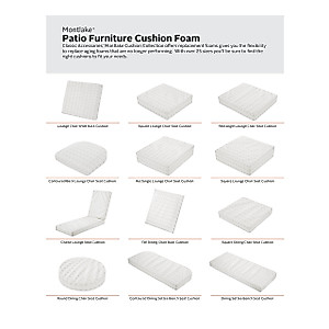 Classic Accessories 23 x 21 x 5 Inch Rectangular Patio Cushion Foam