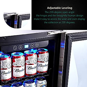 Kalamera 24 inch Beverage Refrigerator - 154 Cans Capacity Beverage Cooler- Fit Perfectly into 24" Space Built in Counter or Freestanding - for Soda, Water, Beer or Wine - For Kitchen, Bar or Office