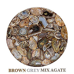 15" Agate Table Tops ALL COLOURS, Natural Agate Table, Agate Side Table, Agate Coasters, Agate Patio Table, Modern Home Decor Furniture Agate Gift (GREEN, AGATE)