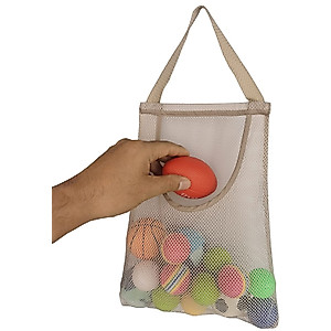 5Pack Hanging Mesh Onion Bags Mesh Garlic Net Bags Reusable Net Storage Produce Bags (Portable open pocket)