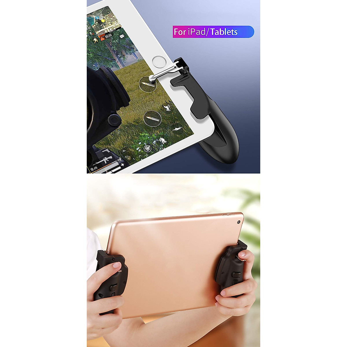 Game Controller for iPad PUBG Mobile Game Controller Cellphone Trigger Switches for PUBG/Knives Out Gaming Controller Shooter L1R1 Trigger Fire Button Aim Key Gamepad for Tablet/Android/iOS/iPhone