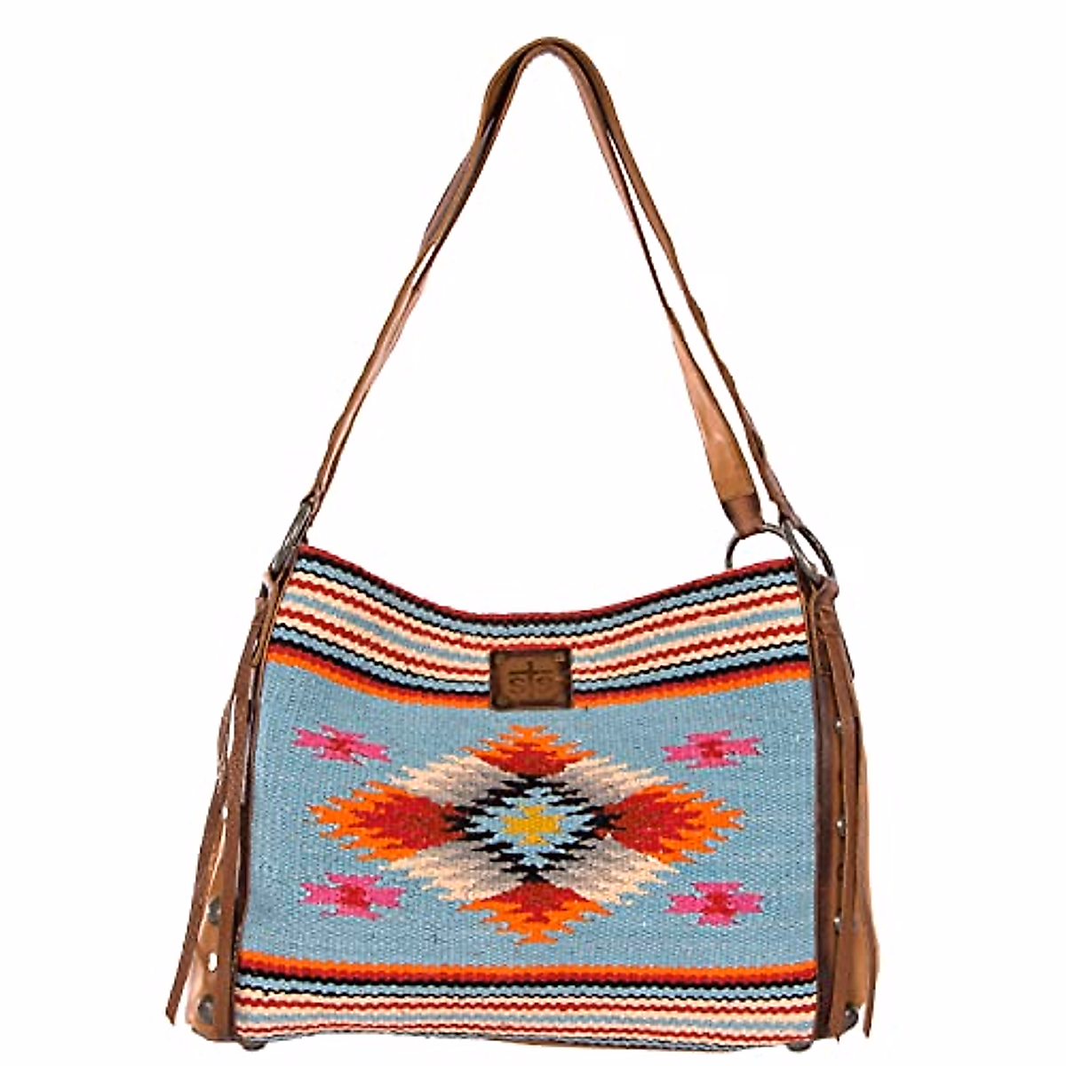 STS Ranchwear Saltillo Tote Light Blue/Orange/Pink One Size